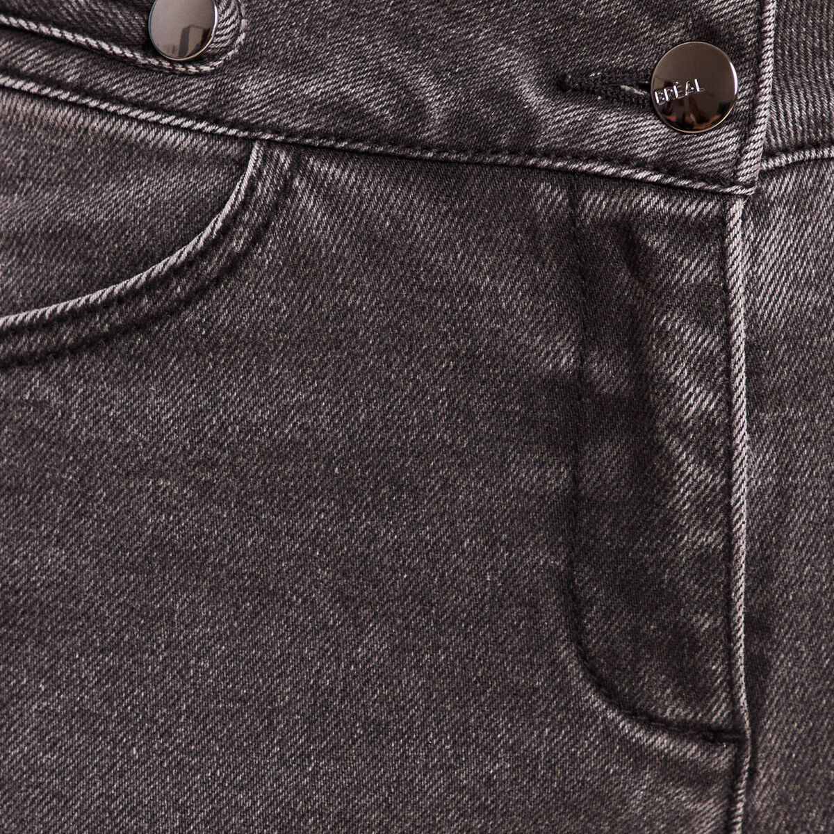 Jean large 7/8ème denim gris femme | Bréal