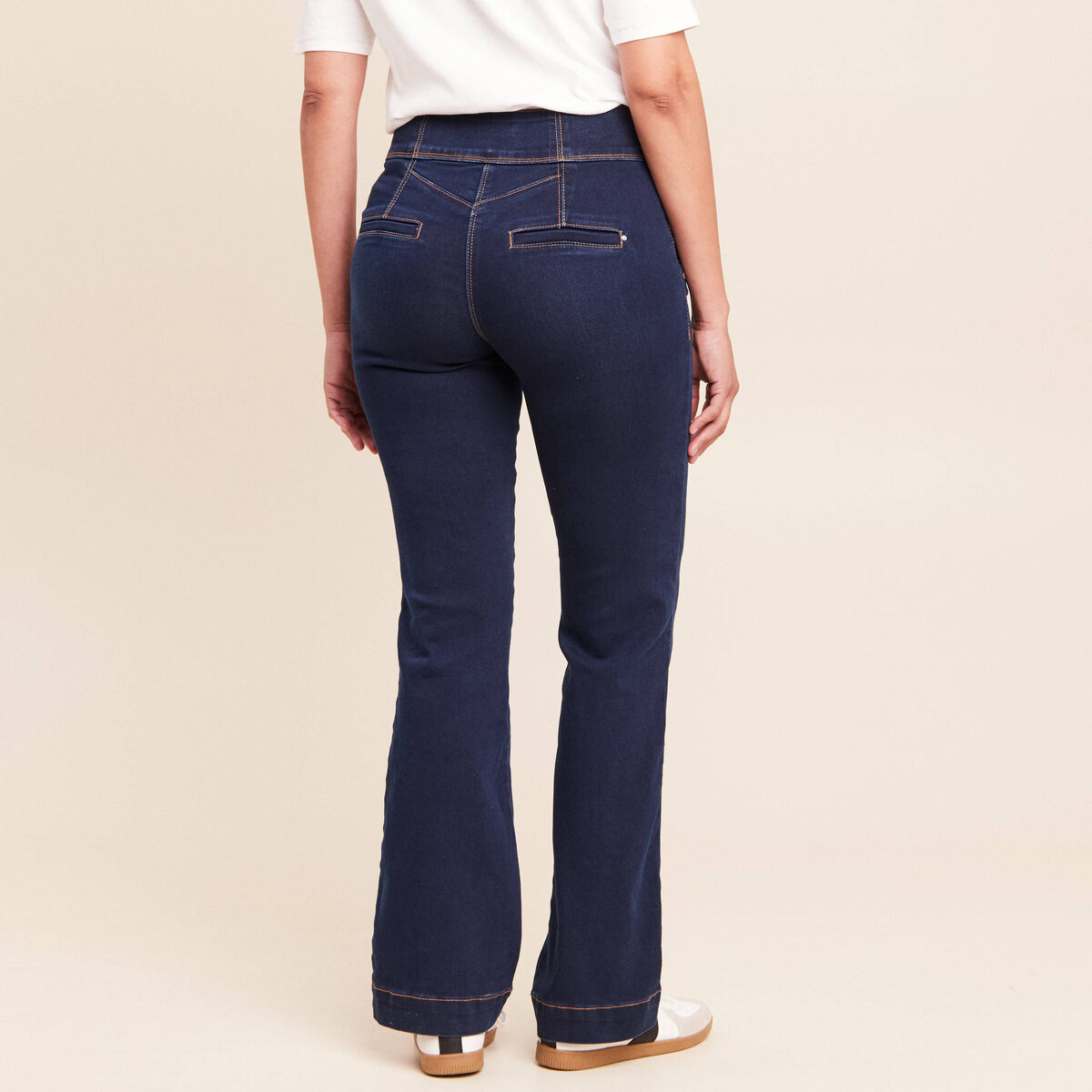 Jean bootcut taille haute denim brut femme | Bréal
