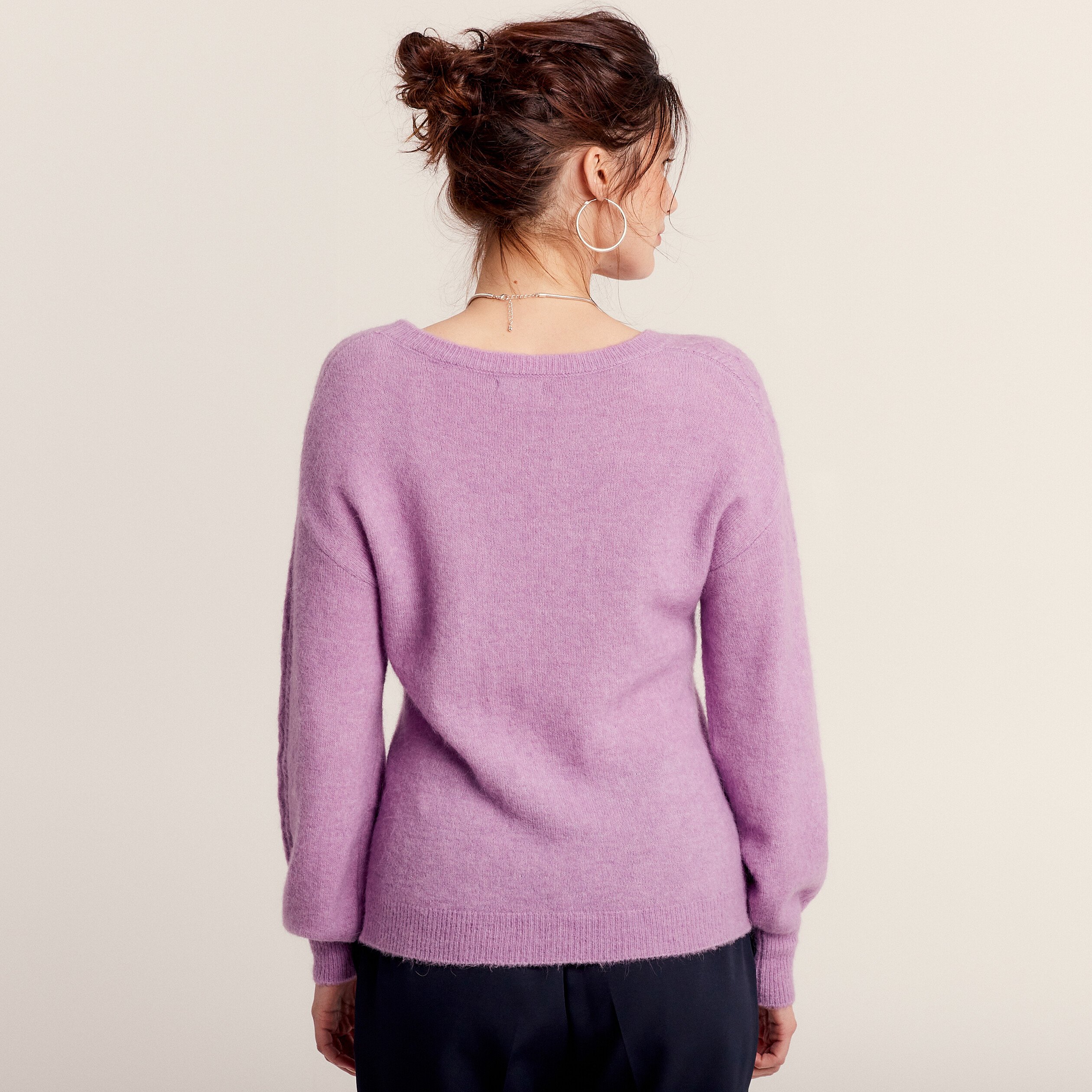 Pull manches longues violet femme | Bréal