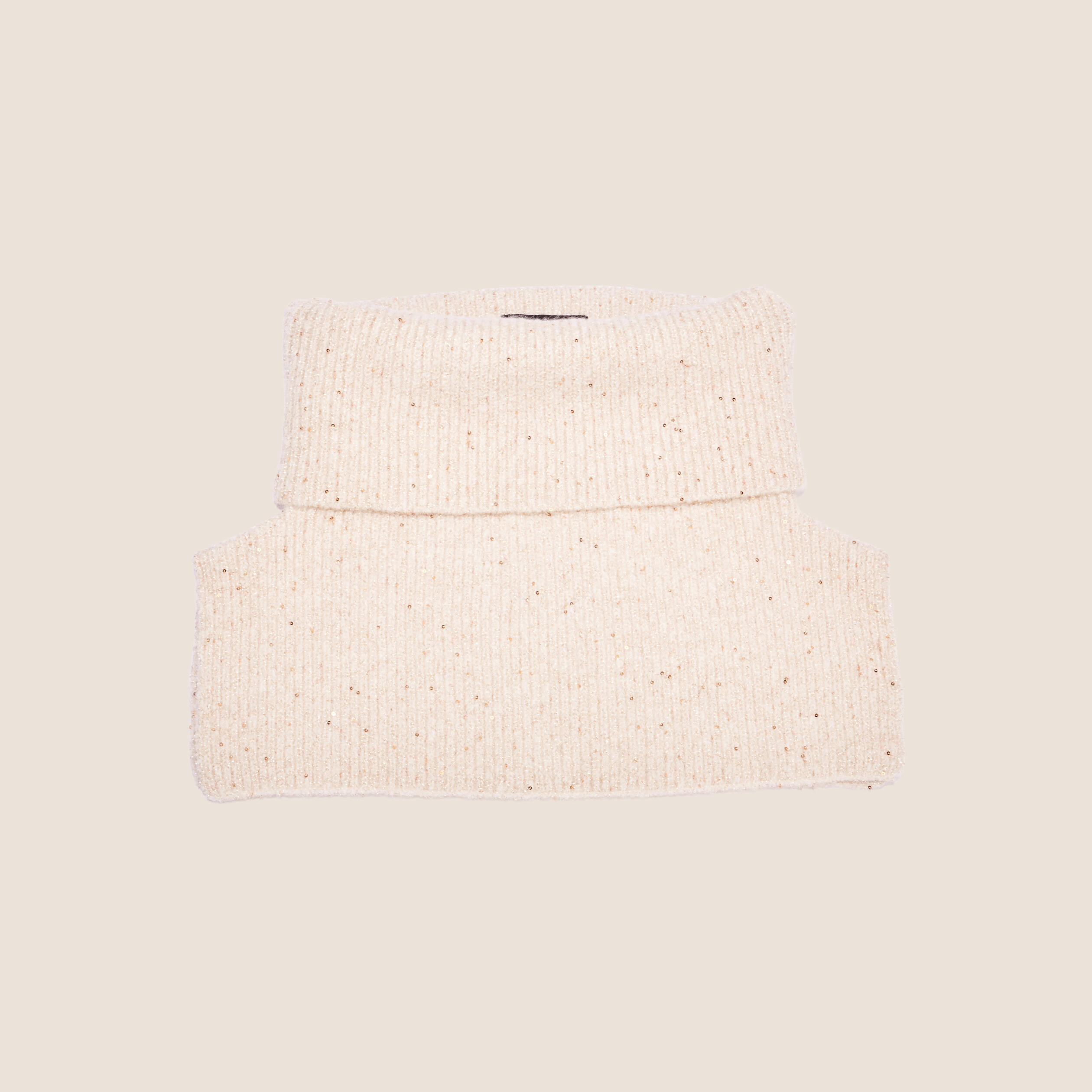 Col roulé avec sequins beige femme | Bréal