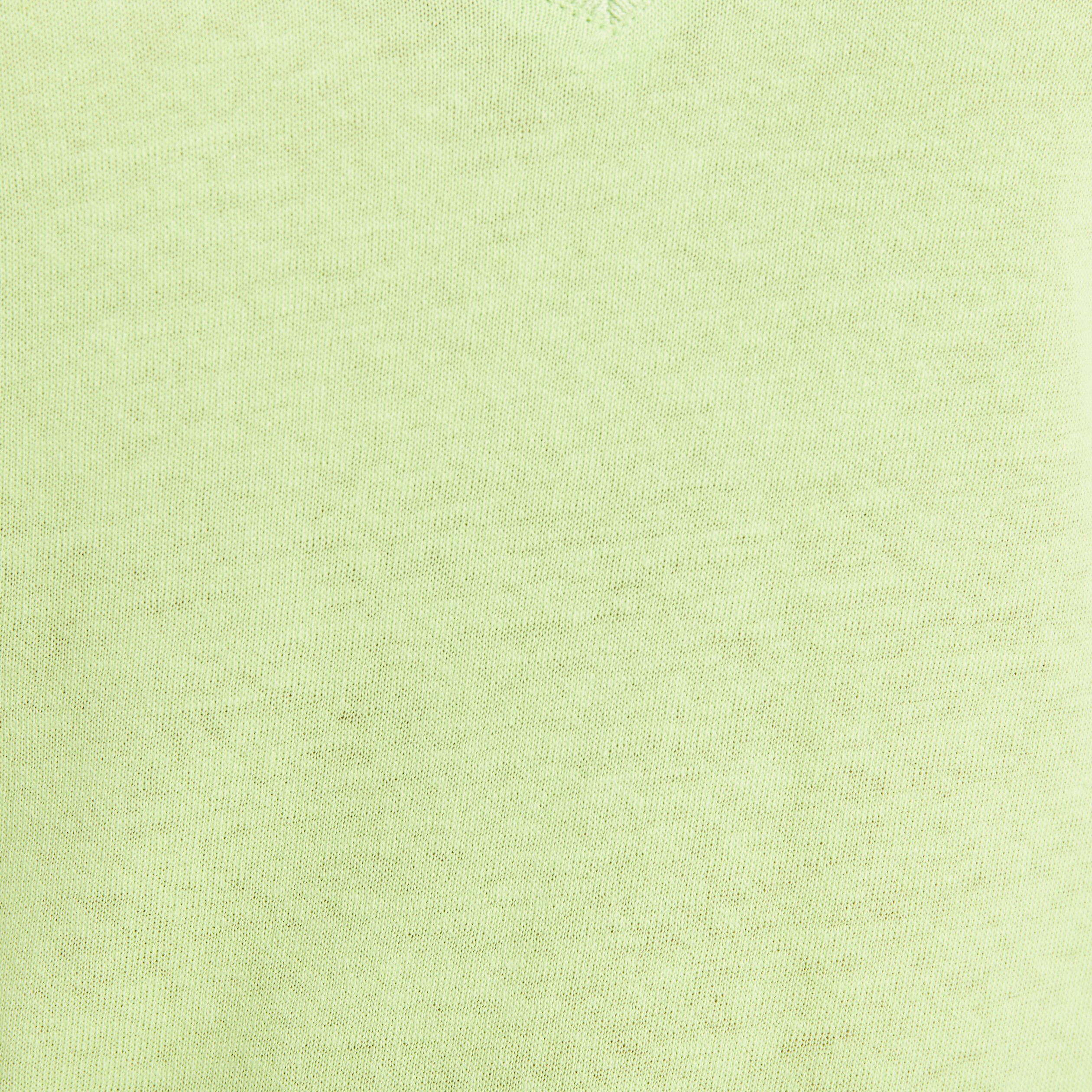 T-shirt manches courtes col en V vert femme | Bréal