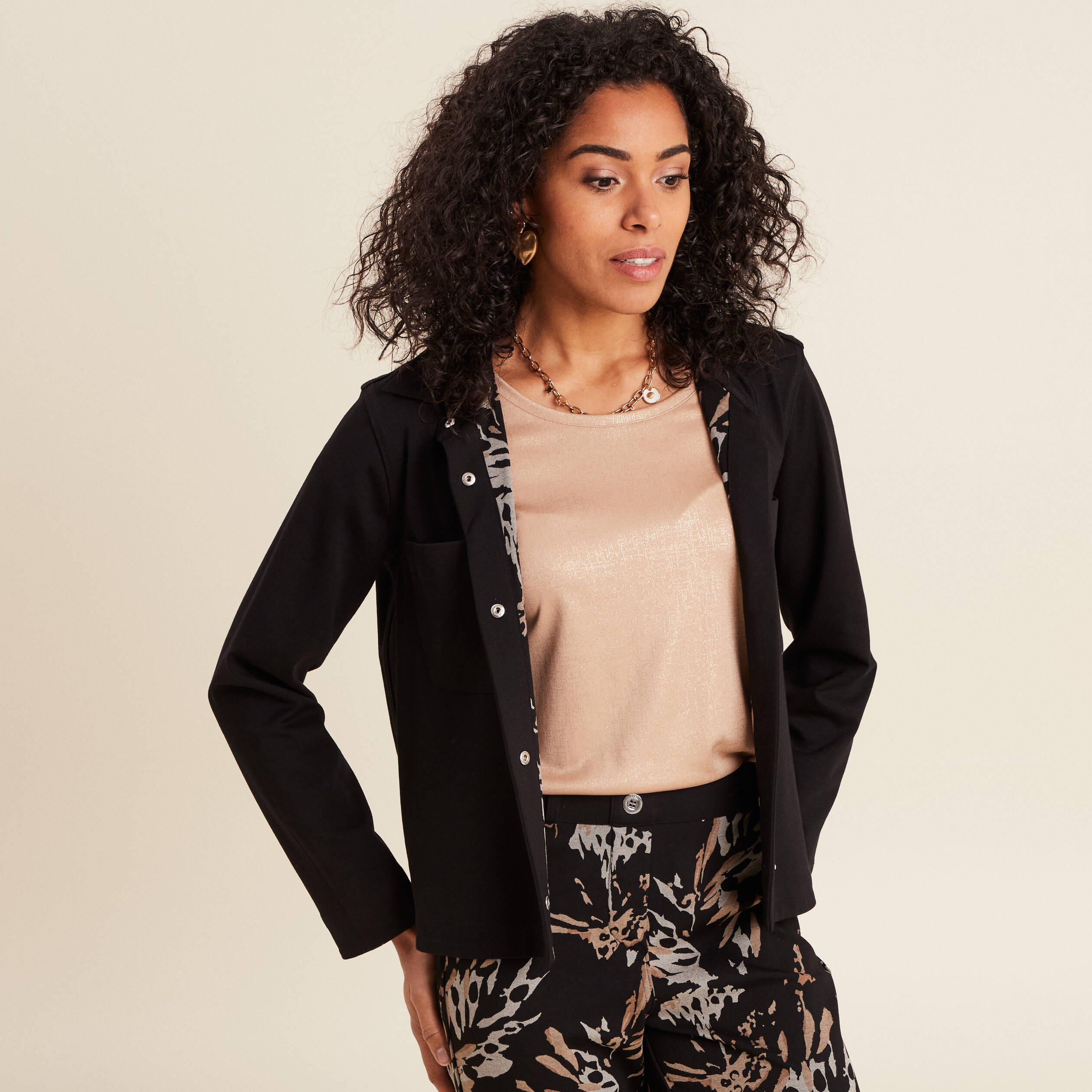 Veste réversible noir femme | Bréal