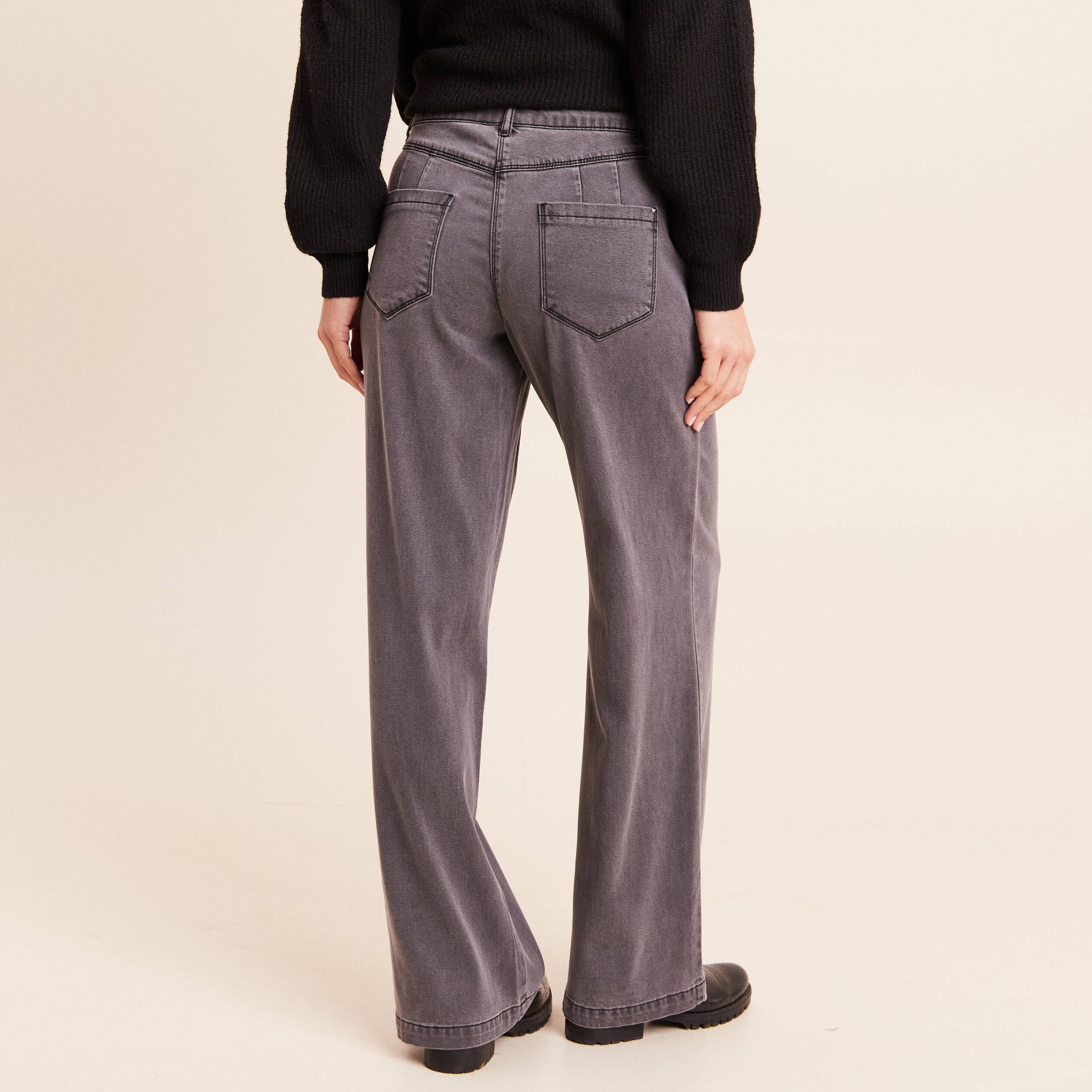 Jean denim gris femme | Bréal